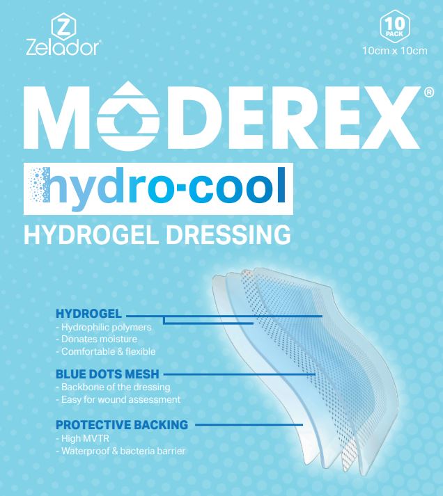 Moderex Hydrogel Dressing Sheets – Moist Wound Healing & Burn Care ...
